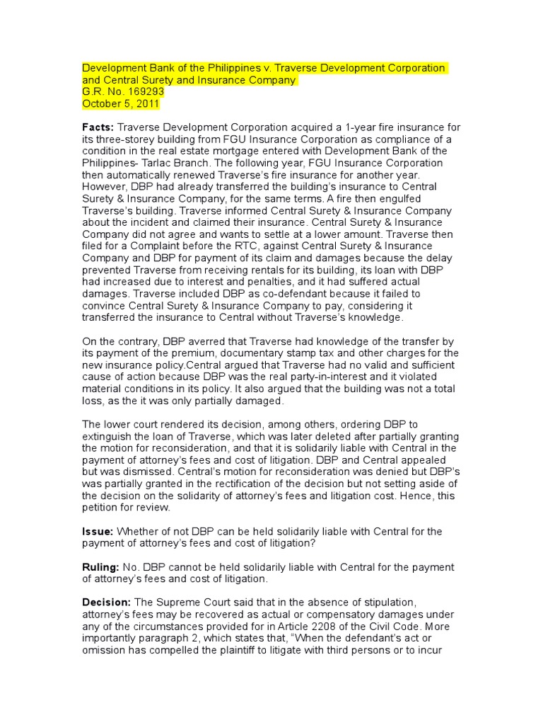 Case Digests | Download Free PDF | Damages | Attorney's Fee