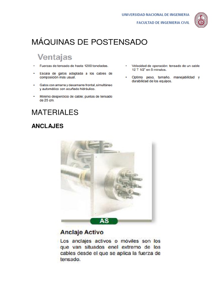 Máquinas de Postensado | PDF | Ingeniería | Naturaleza