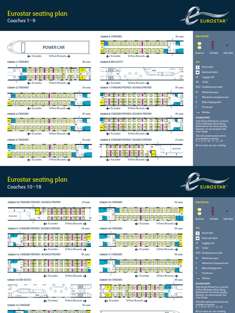 Eurostar373 Seat Plan | PDF | Transportation Engineering | Transport