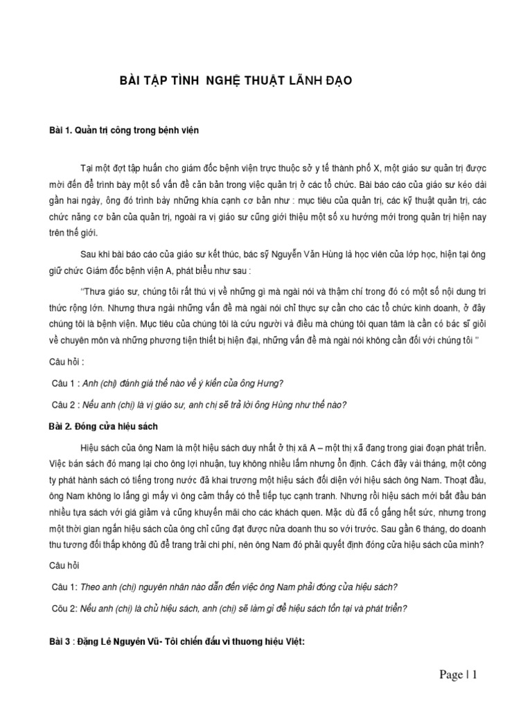 Bai Tap Tinh Huong NTLD | PDF