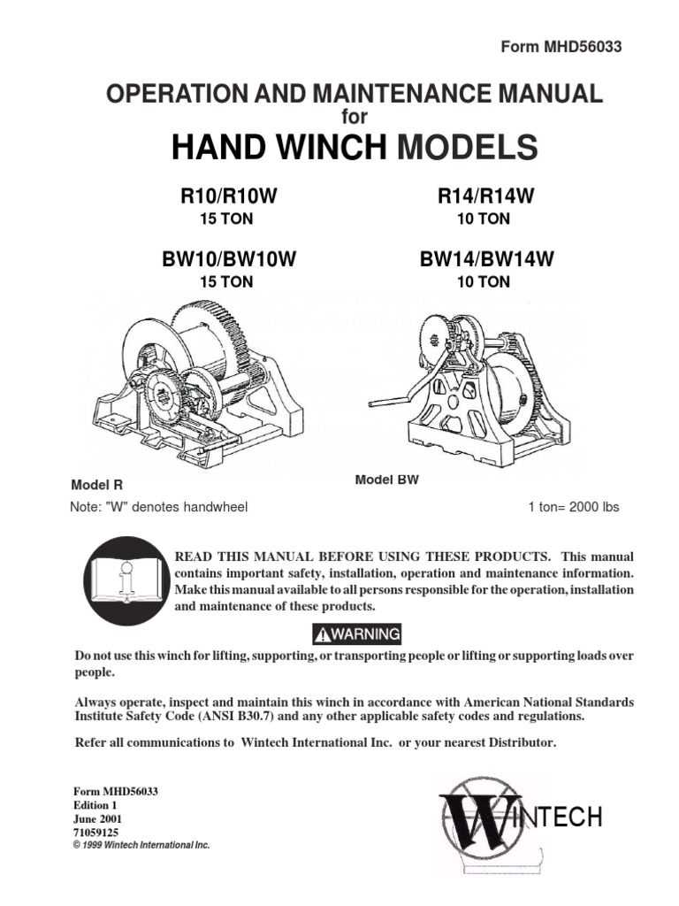 Hand Winches | PDF | Safety | Rope
