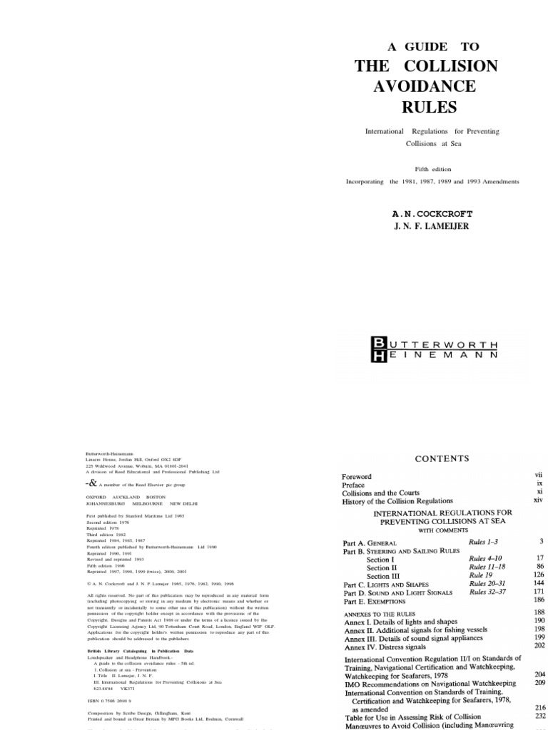 The Collision Avoidance Rules: A Guide TO | PDF | Admiralty Law | Sea ...
