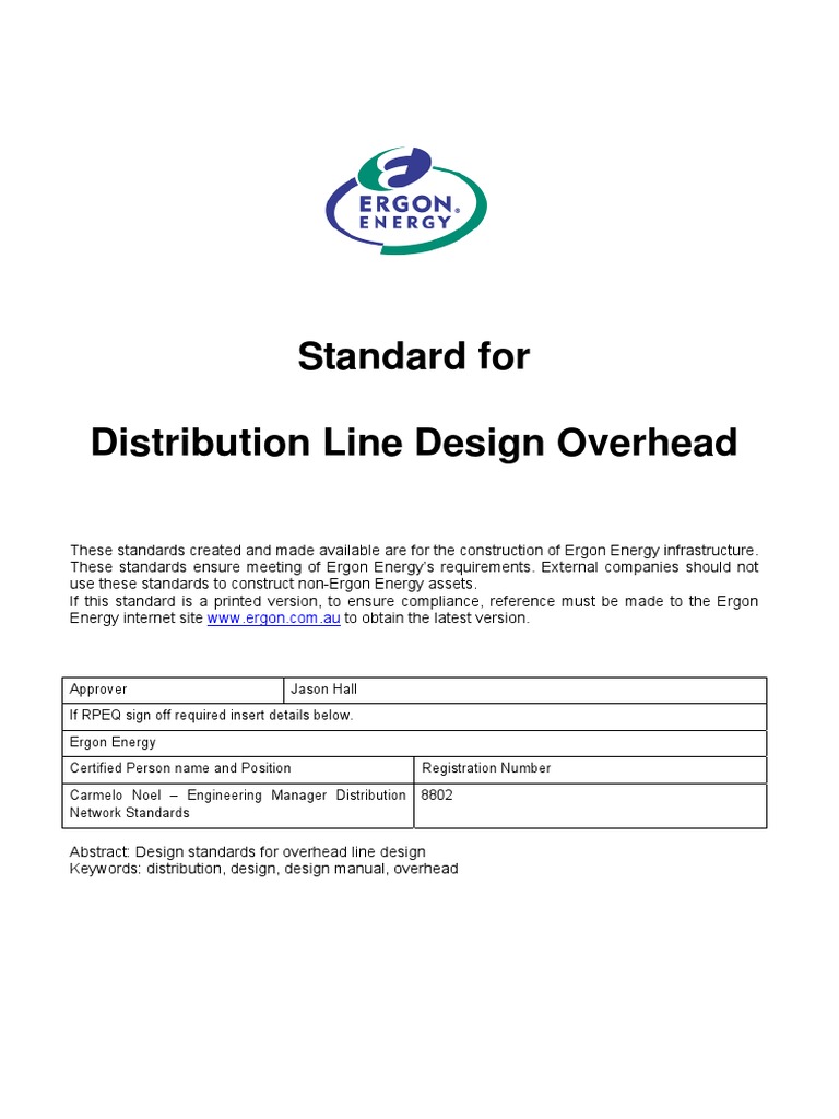 Distribution Line Design Overhead | PDF | Insulator (Electricity ...