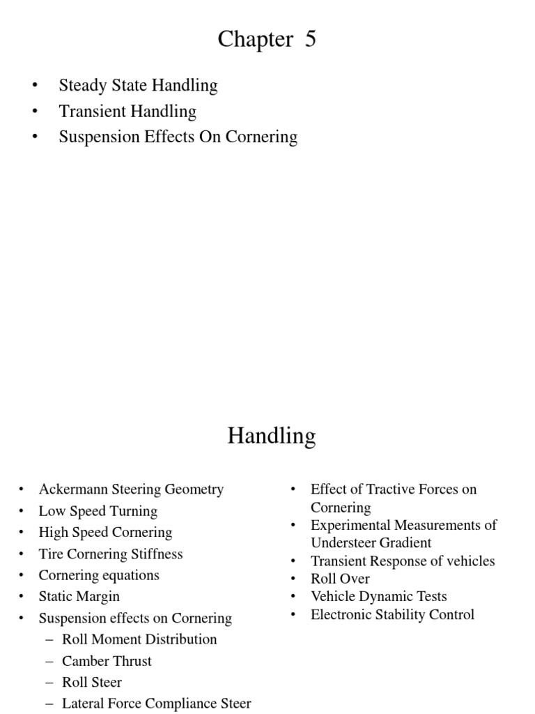 Steady State Cornering Dynamics | PDF | Suspension (Vehicle) | Vehicles