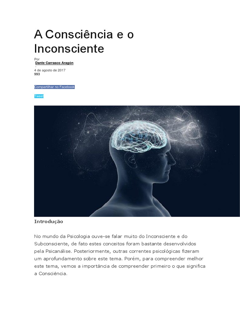 A Consciência E O Inconsciente Pdf Mente Psicanálise