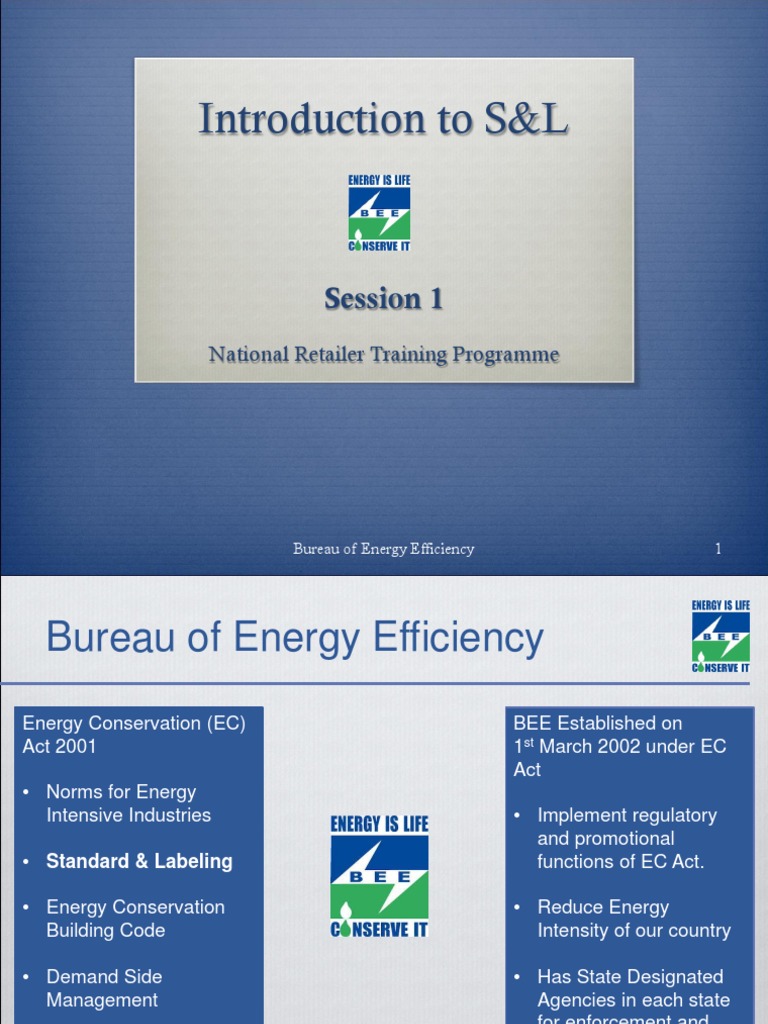 BEE ppt1 | PDF | Energy Conservation | Efficient Energy Use