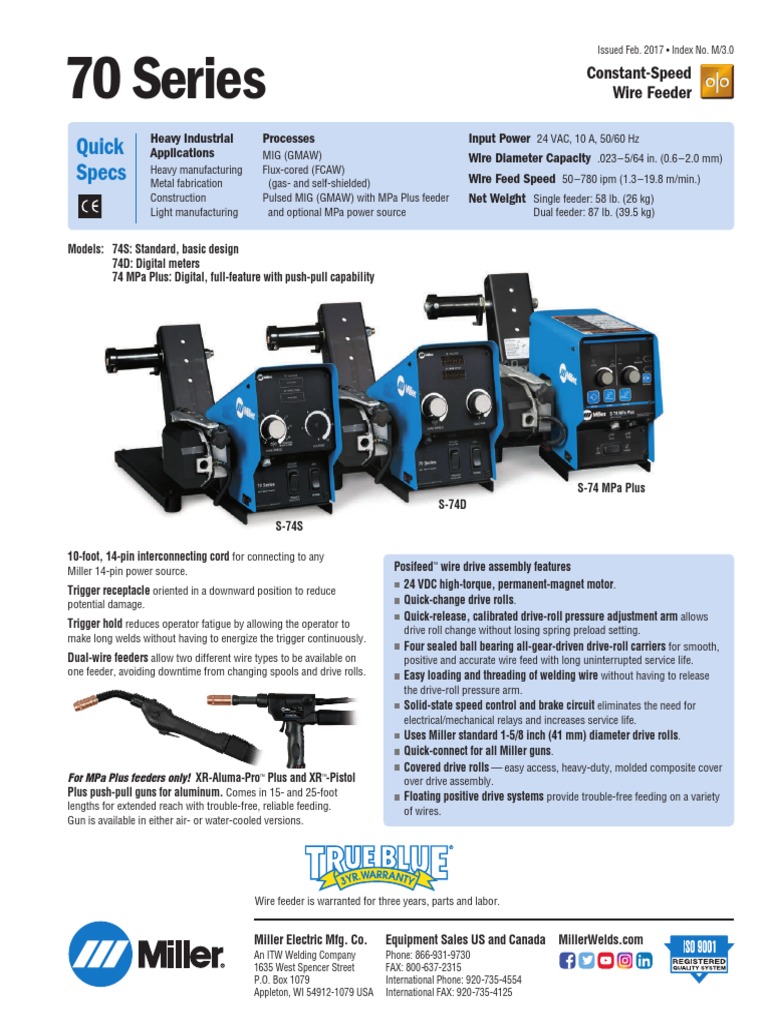 70 Series: Quick Specs | PDF | Welding | Construction