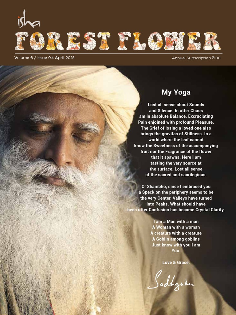 Isha Forest Flower April 2018 | PDF | Consciousness | Thought