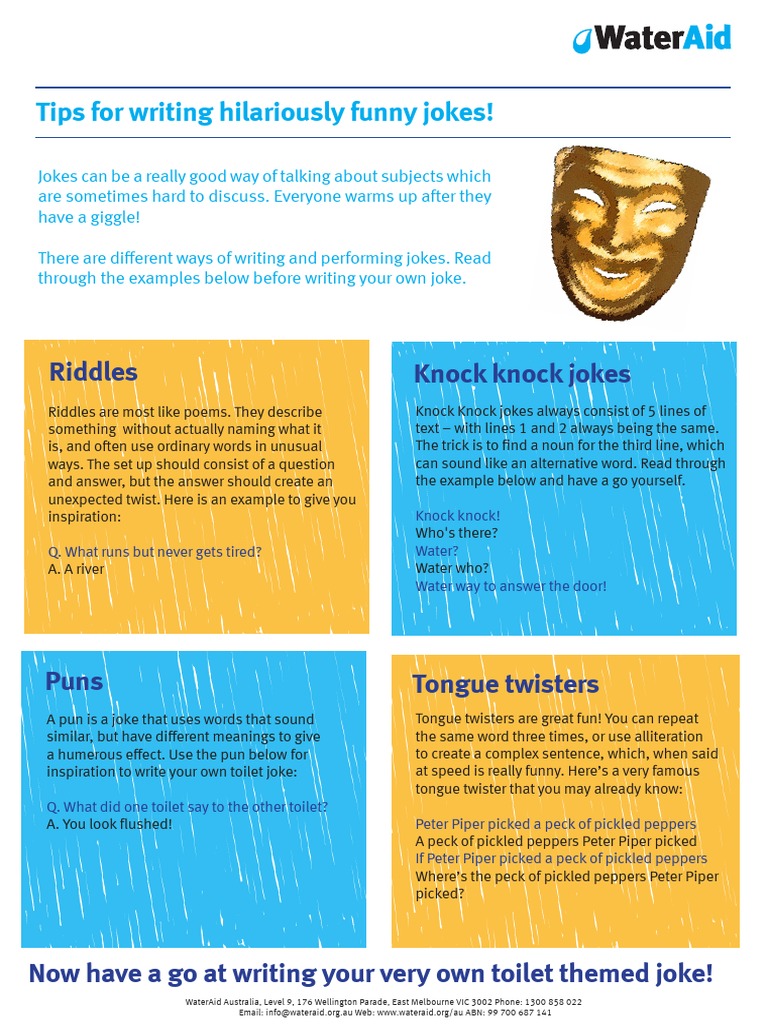 Tips For Writing Hilariously Funny Jokes!: Riddles Knock Knock Jokes ...