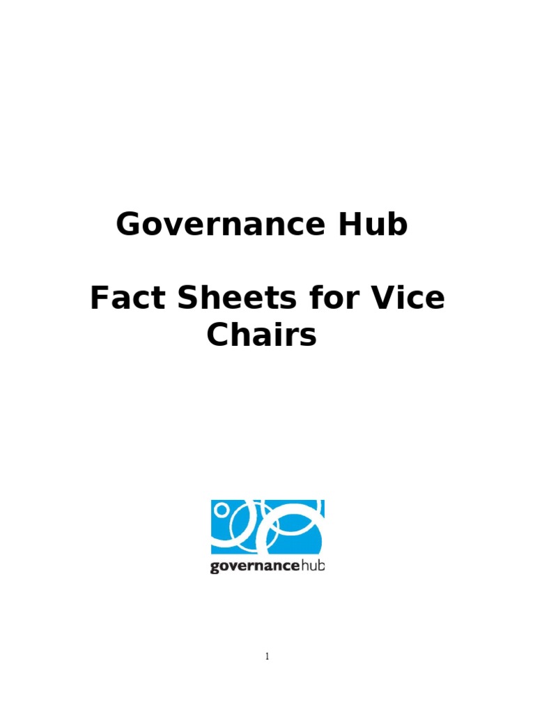 Vice Chair Role in Governance Explained | PDF | Career & Growth