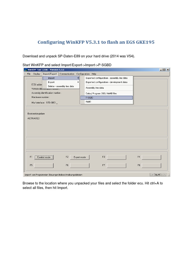Configuring WinKFP | PDF