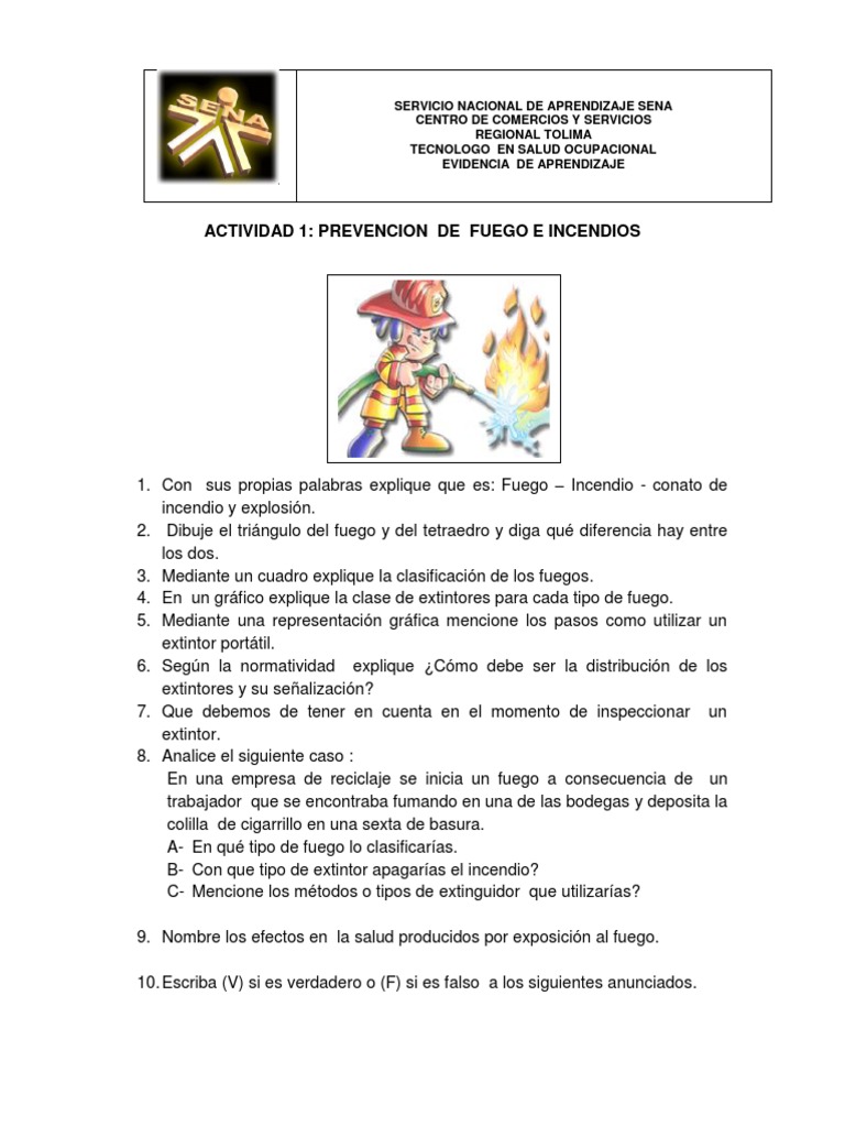 Actividad 1 - Fuego e Incendios | PDF | Energía y recursos | Naturaleza