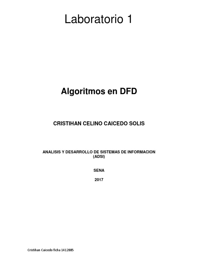 Algoritmos en DFD: Ejercicios Prácticos | PDF | Algoritmos | Función ...