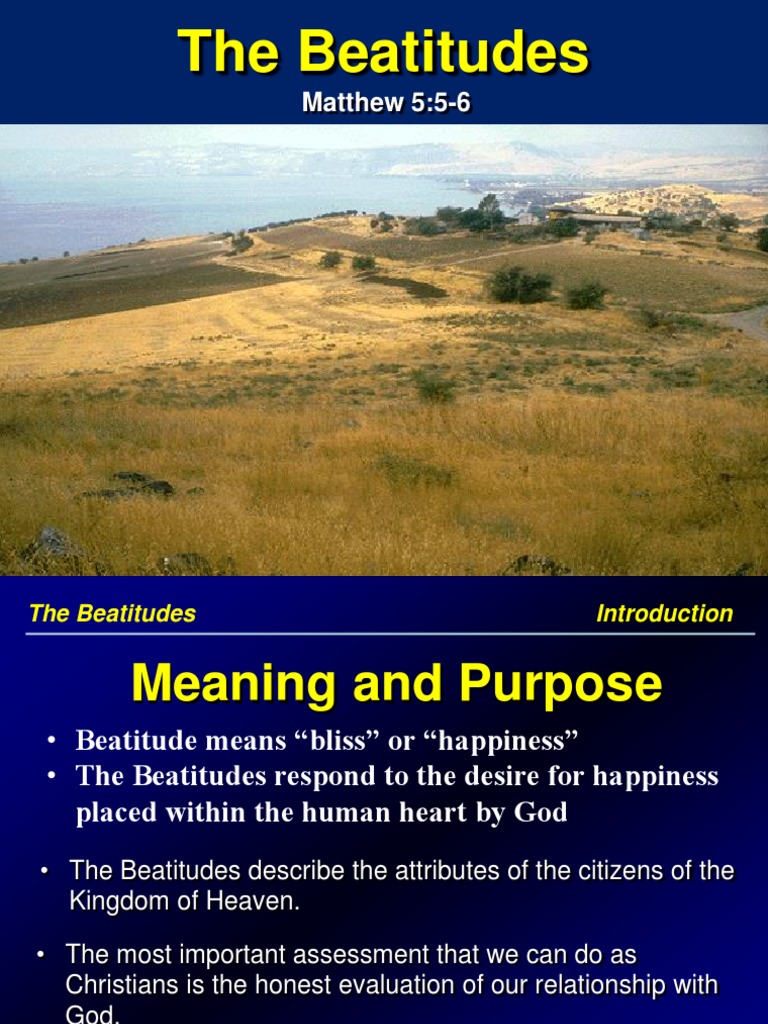 The Beatitudes: Matthew 5:5-6 | PDF