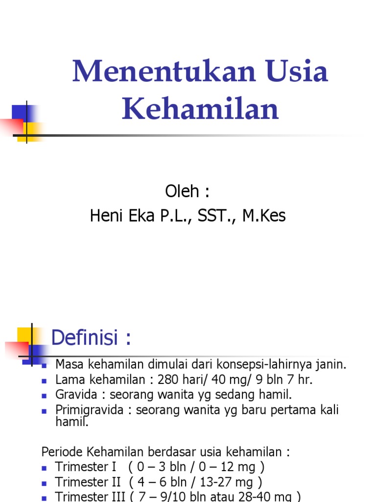 Menghitung Usia Kehamilan dan HPL | PDF