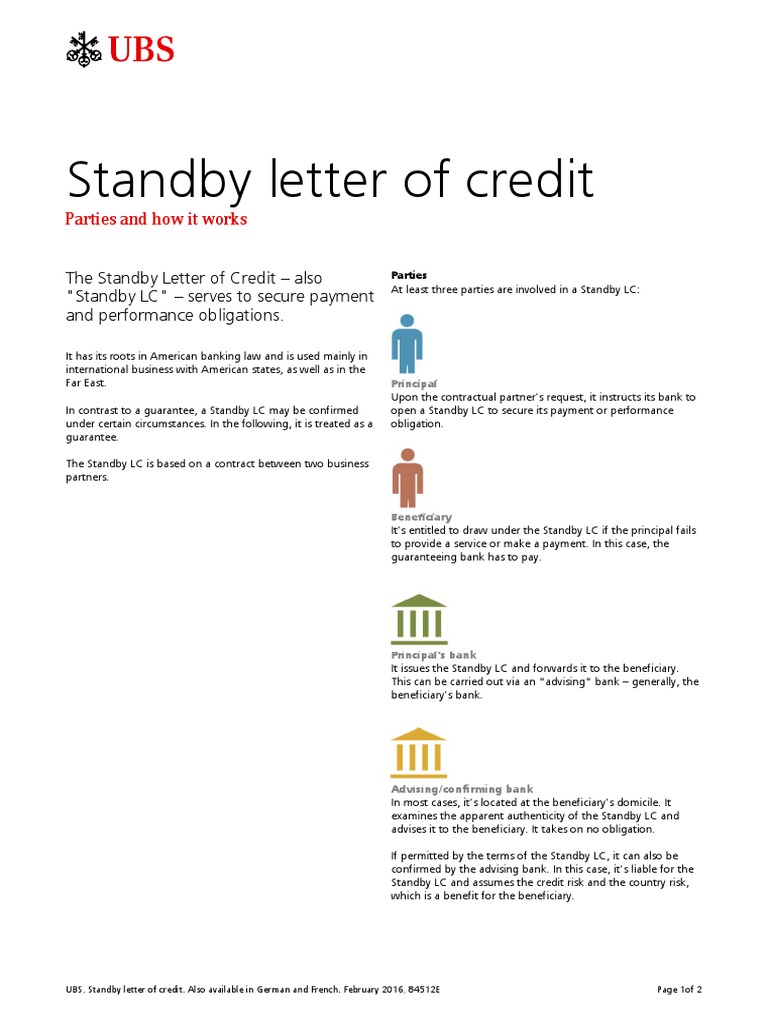 Fs Standby LC en | PDF | Letter Of Credit | Business Law