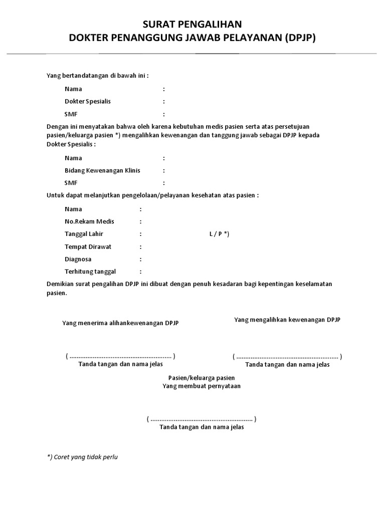 Surat Pengalihan DPJP | PDF | Pengelolaan Keuangan & Uang | Hukum