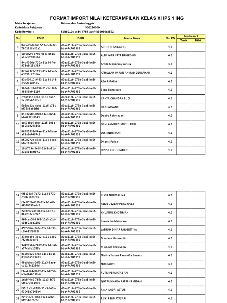 F - Keterampilan - Bahasa Dan Sastra Inggris XI IPS 1 | PDF