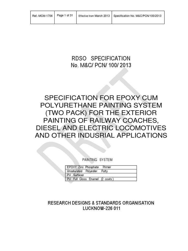 M&C-PCN-100-2013 Draft | PDF | Paint | Epoxy