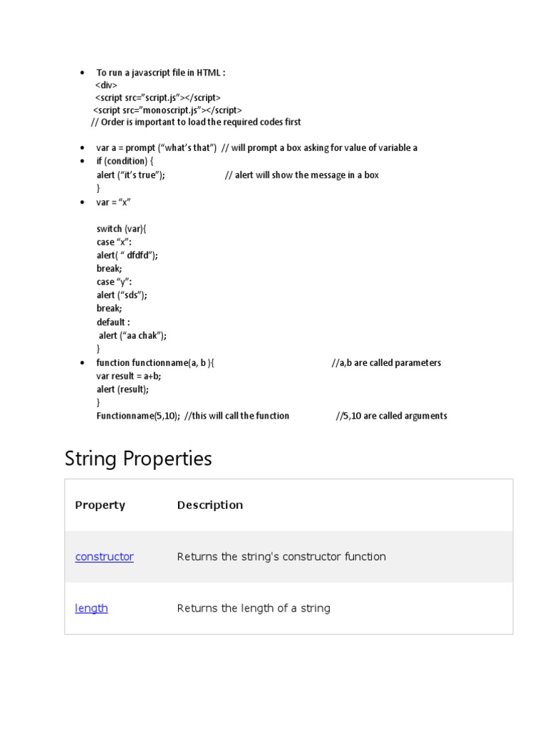 String Properties: Property Description | PDF | String (Computer Science) | Subroutine