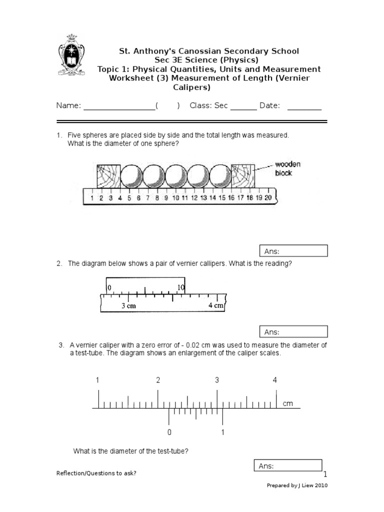 St. Anthony's Canossian Secondary School Sec 3E Science Physics ...
