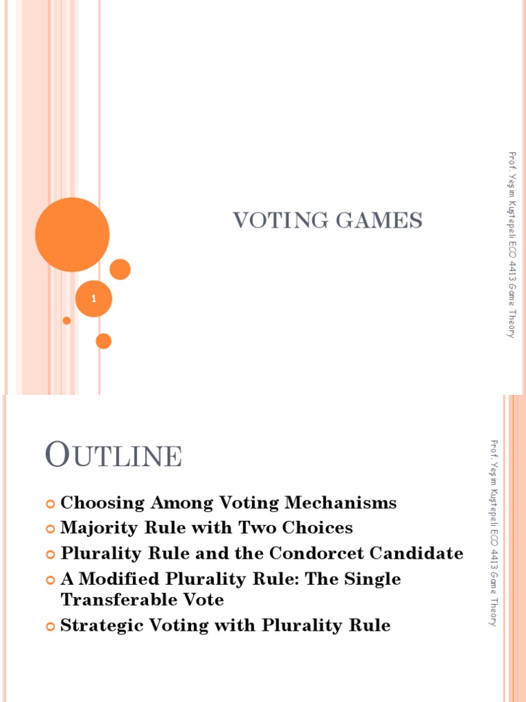 Voting Game | PDF | Voting | Evaluation Methods
