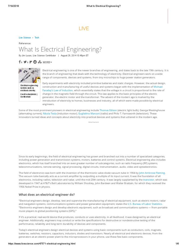 What Is Electrical Engineering | PDF | Electronics | Electrical Engineering