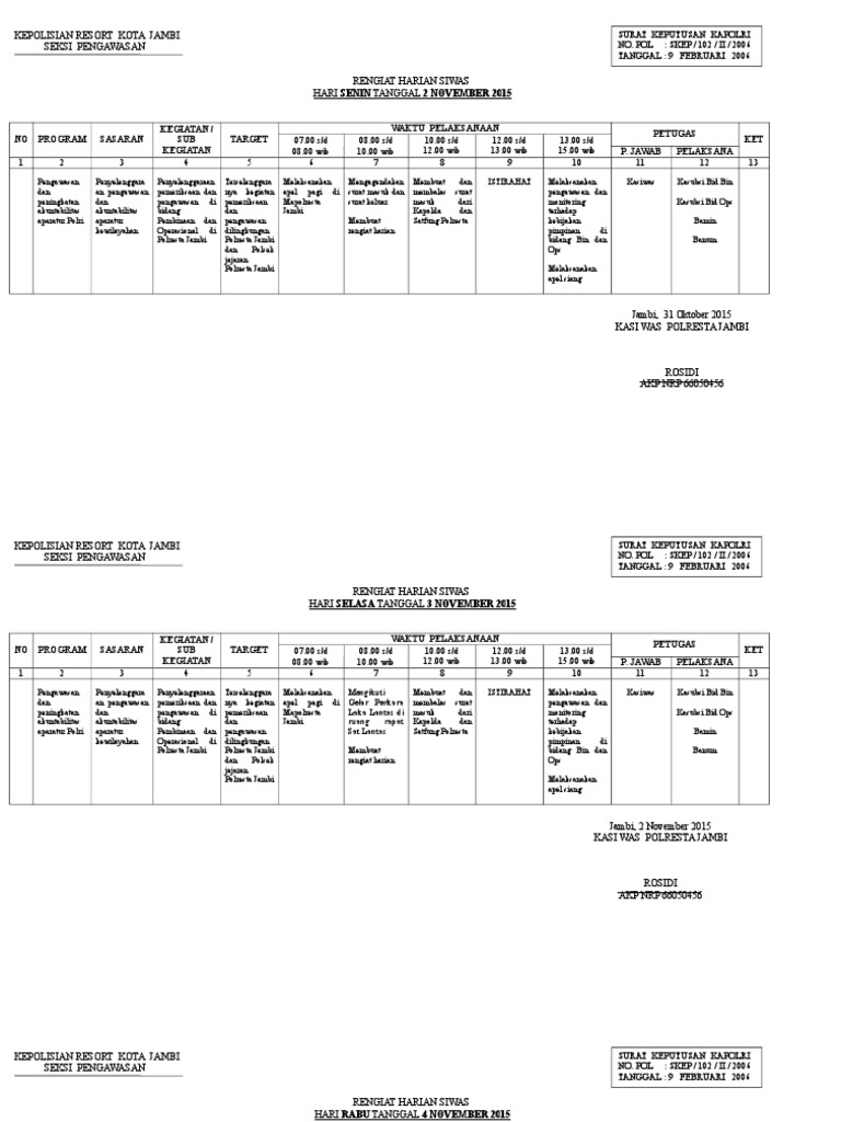 Rengiat Harian 2 - 7 November | PDF