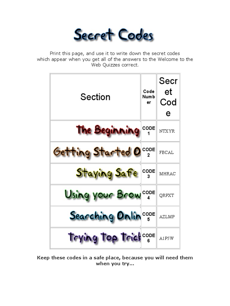 Secret Code | PDF