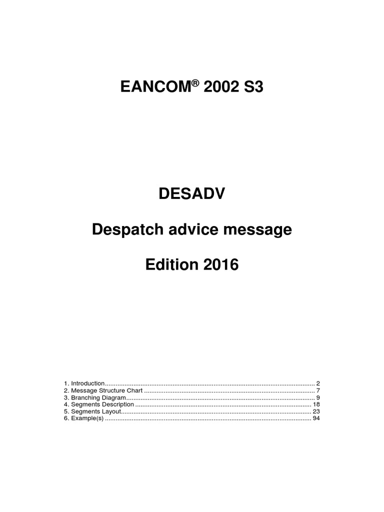 Desadv PDF | PDF | Packaging And Labeling | C (Programming Language)