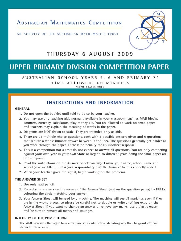 2009 Upper Primary 7 PDF | PDF