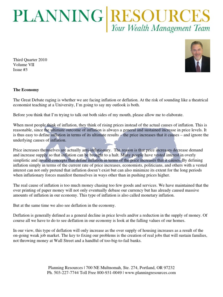 Planning Resources Q3 2010 Investment Newsletter | Download Free PDF ...