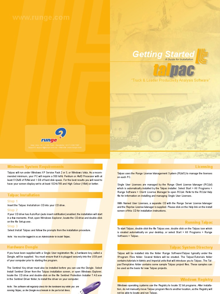 Talpac Getting Started Guide | PDF | Windows Registry | Microsoft Windows