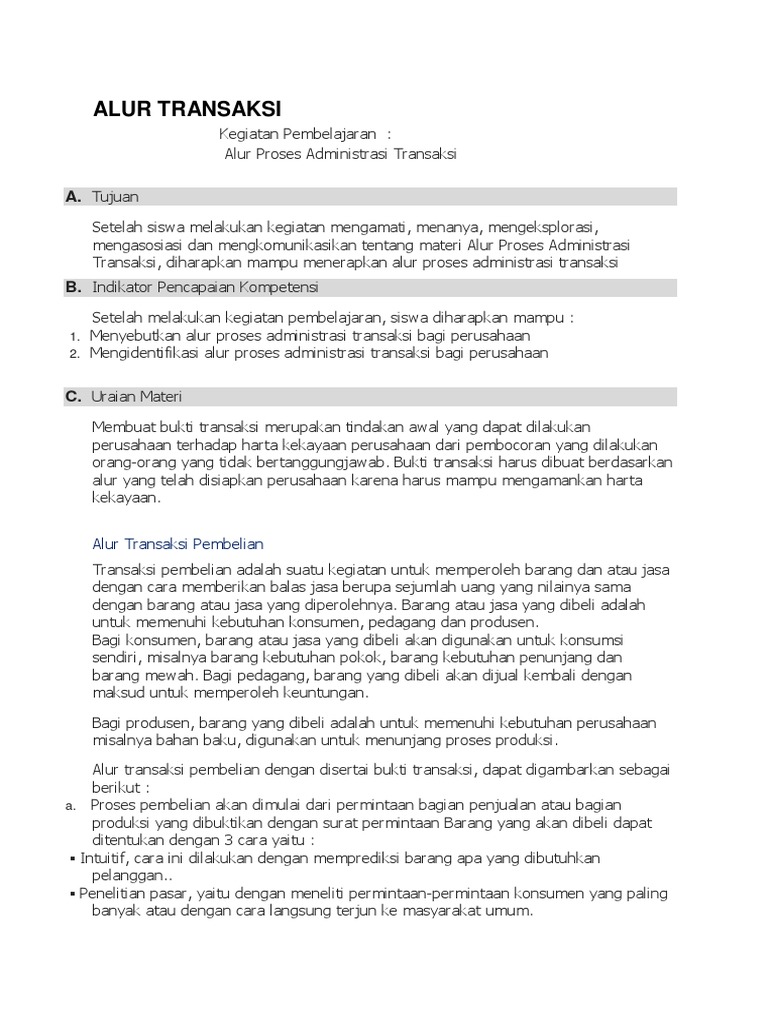 Alur Transaksi | PDF