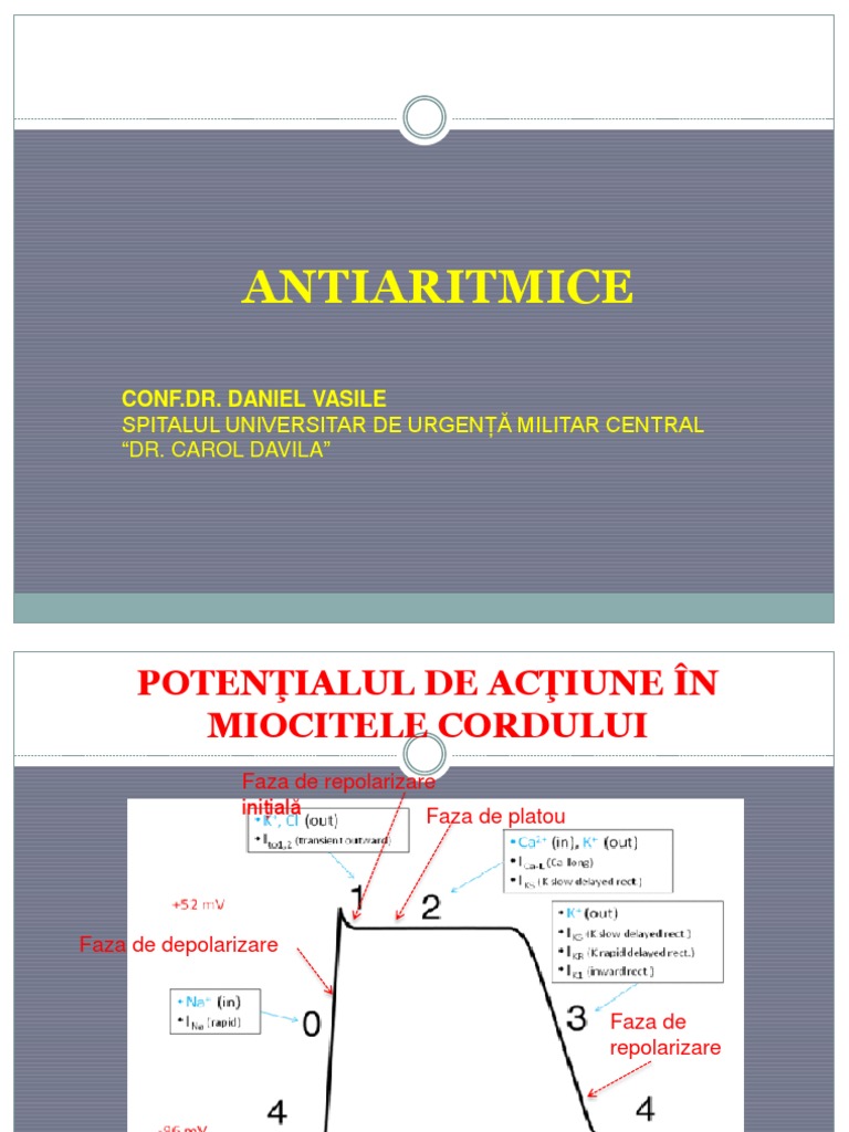 Antiaritmice - Farmacologie Clinica | PDF