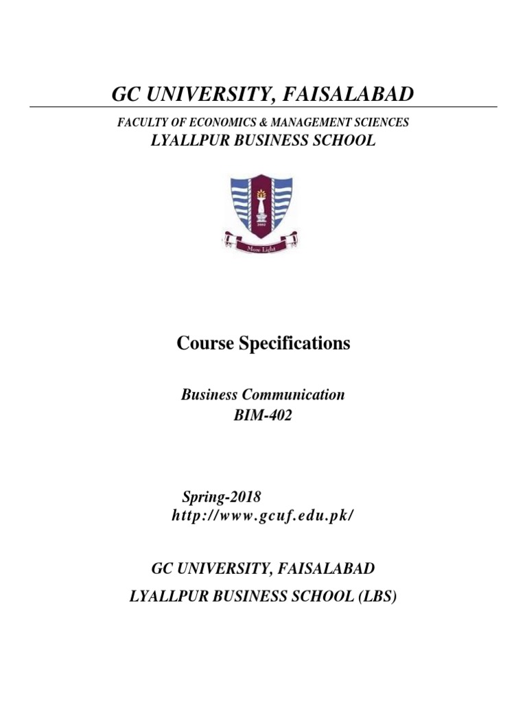 Business Communication Course Overview | PDF | Communication | Learning