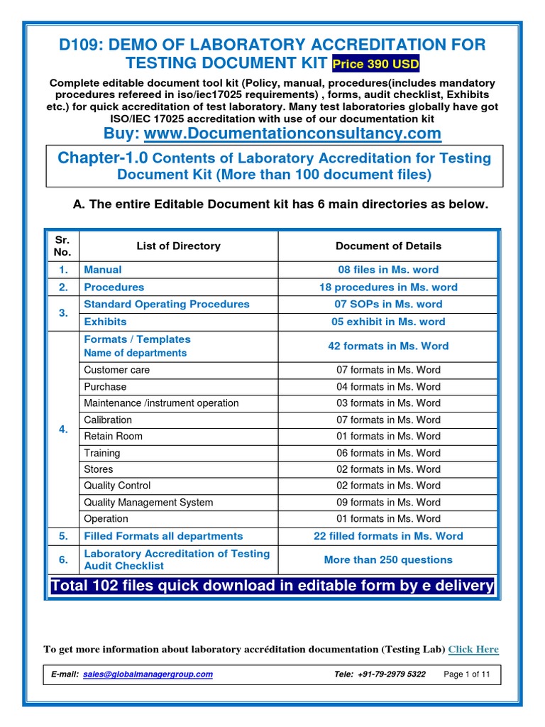 Iso 17025 Test Lab Manual Documents | PDF | Verification And Validation ...