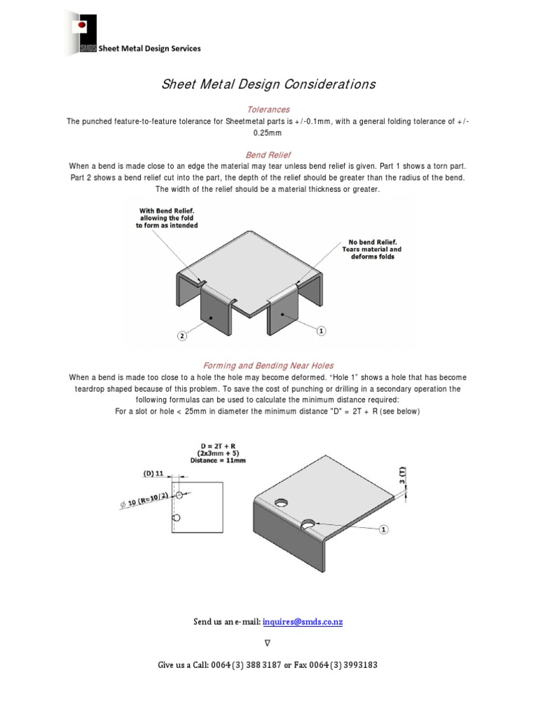 Sheet Metal Design Considerations PDF | PDF