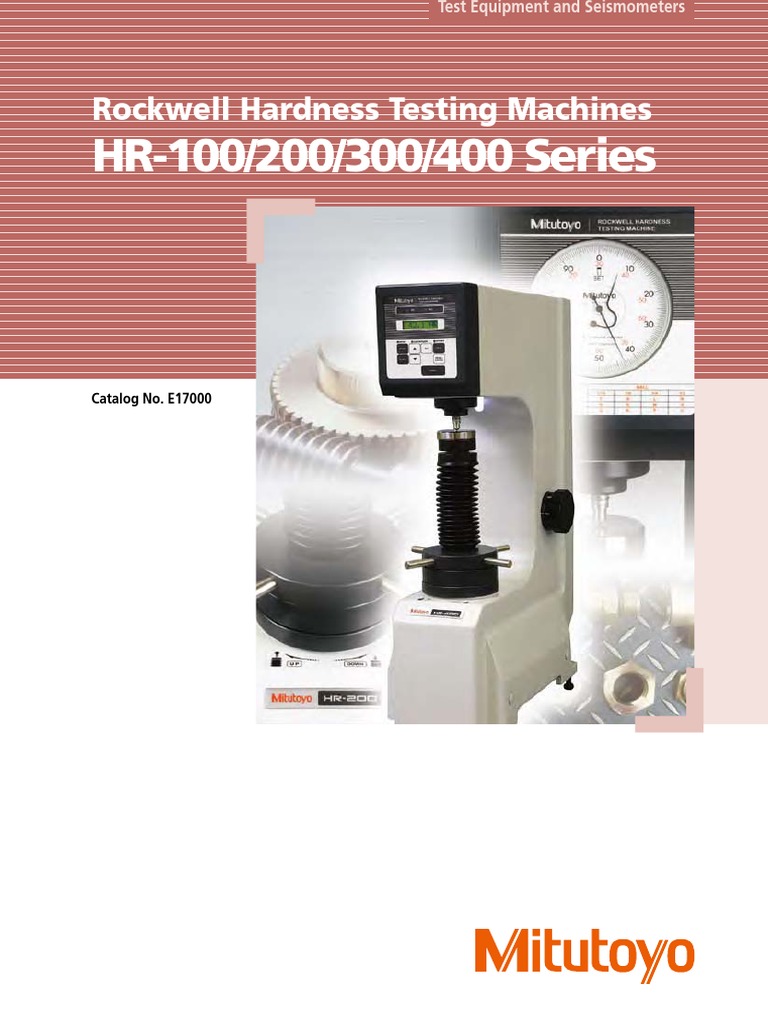 Mitutoyo Rockwell Hardness Tester | PDF | Hardness