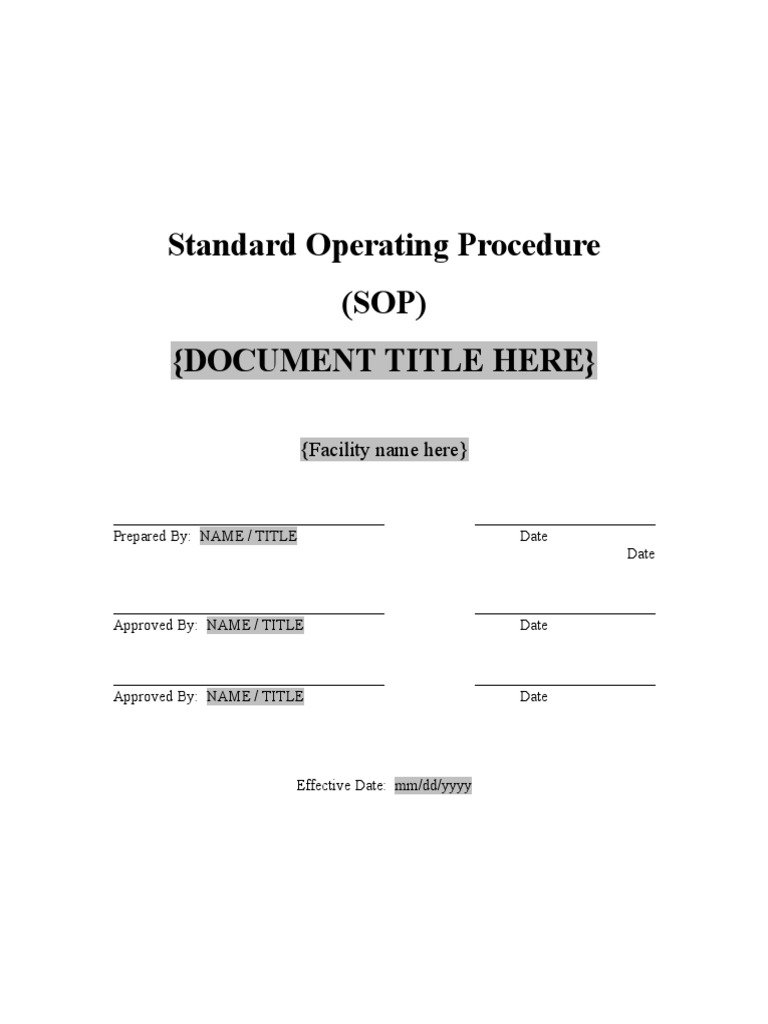 General SOP Template Final | PDF | Calibration | Quality Assurance