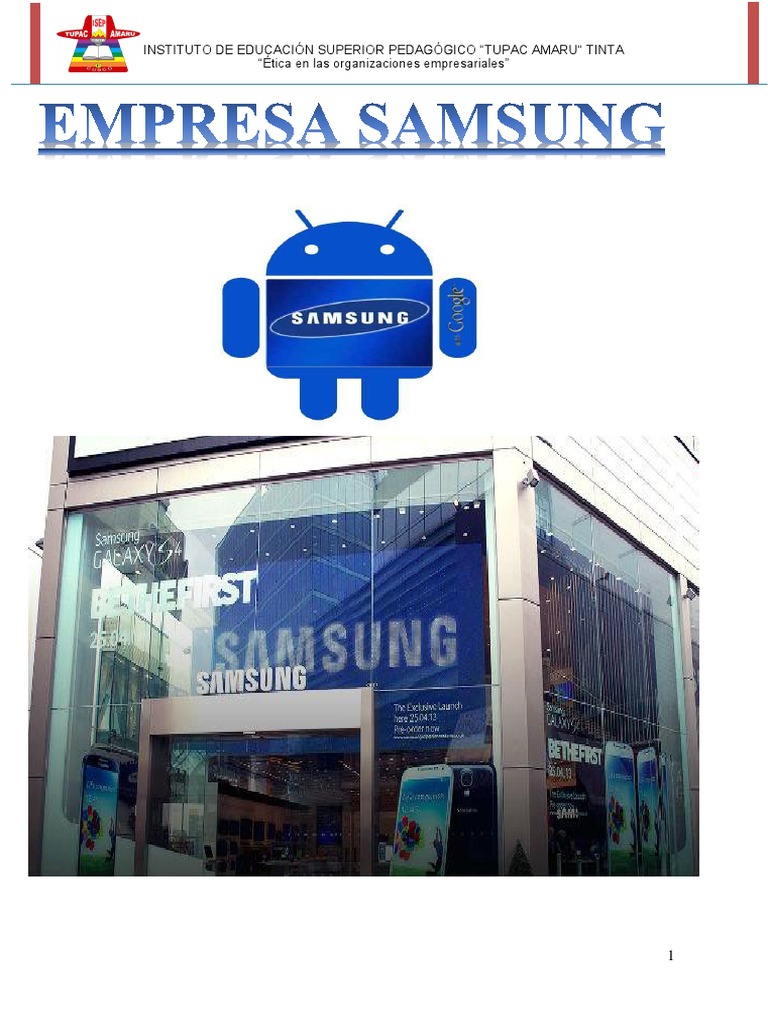 Historia y Misión de Samsung Electronics | PDF | Samsung Electronics ...