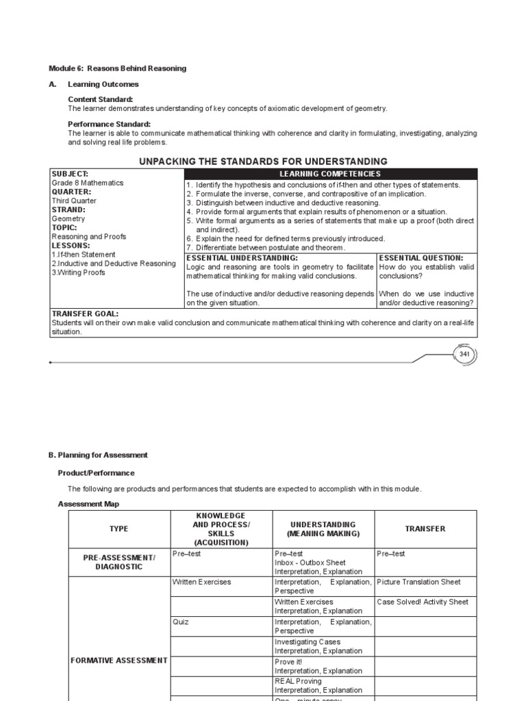 Math Module PDF | PDF | Mathematical Proof | Deductive Reasoning