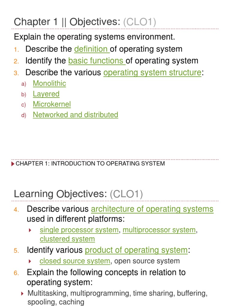 Chapter 1 One Pdf Operating System Graphical User Interfaces 