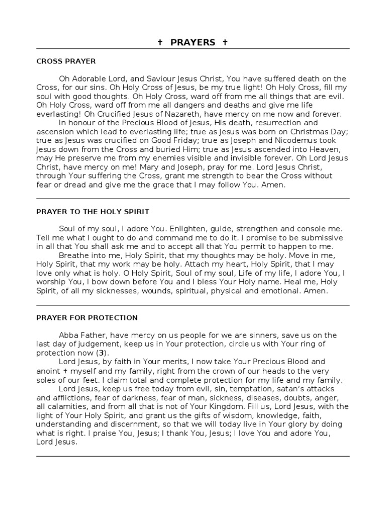 Prayers : Cross Prayer | PDF | Mary, Mother Of Jesus | Jesus