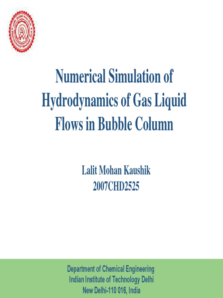 Numerical Simulation of Hydrodynamics in Bubble Columns | PDF | Fluid Dynamics | Turbulence