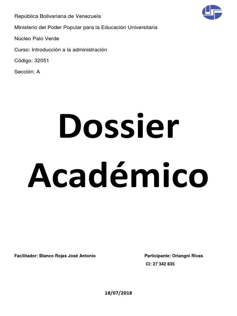 Dossier Academico | PDF | Planificación | Burocracia