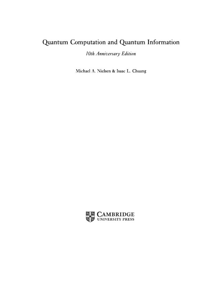 Quantum Computation and Information Guide | PDF | Quantum Computing ...