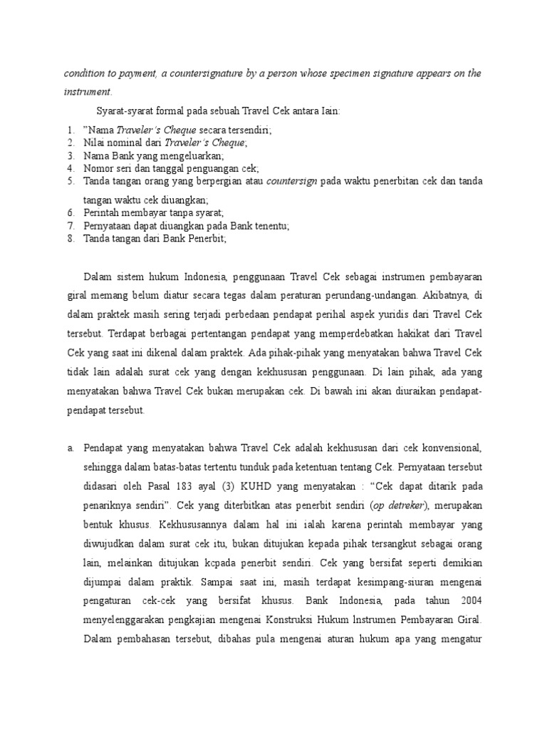 Traveler Cek | PDF | Pengelolaan Keuangan & Uang