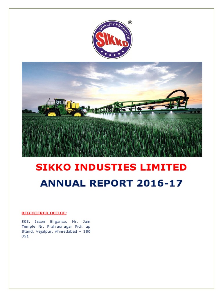 Sikko Industies Limited: ANNUAL REPORT 2016-17 | PDF | Board Of ...