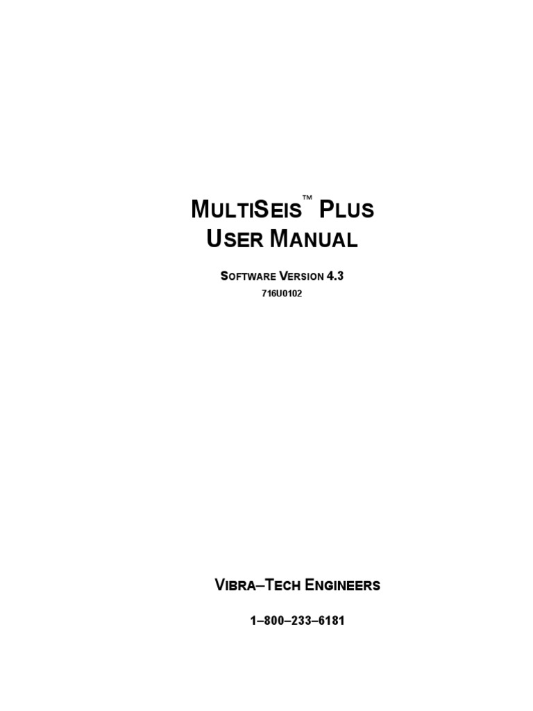 MultiSeis Plus Manual PDF | PDF | Electrical Connector | Microphone